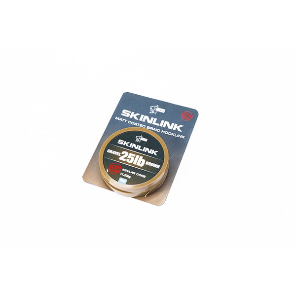 Nash Skinlink Gravel Brown Stiff Coated Braid 25lb 10m - orchardtackle ...